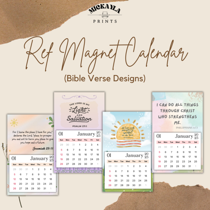 Ref Magnet Calendar (Bible Verse Designs) by Mickayla Prints | Lazada PH