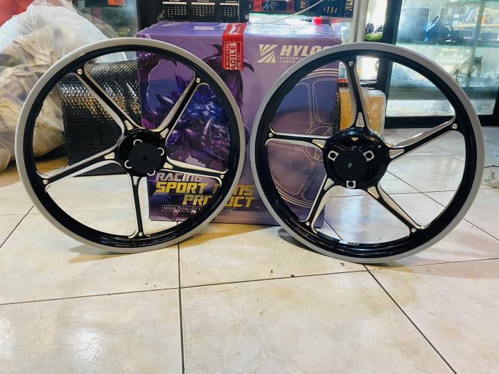 HYLOS MAGS 511 CNC 1.85X17 & 1.6X17 RAIDER 150 BRIGHT BLACK / RED ...