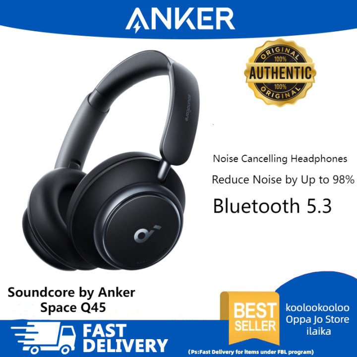 Soundcore by Anker Space Q45 Adaptive Noise Cancelling Headphones, Reduce Noise by Up to 98% ...
