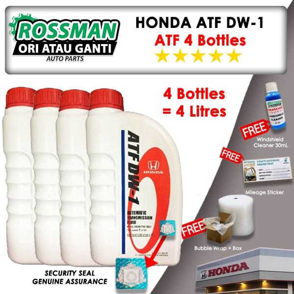 4 x Bottle ORIGINAL HONDA ATF DW-1 (1L) AUTOMATIC TRANSMISSION FLUID AUTO GEAR BOX OIL | Lazada