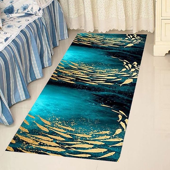 2 In 1 Kitchenette Non-Slip Protection L-Shaped Floor Mat Non-Woven ...