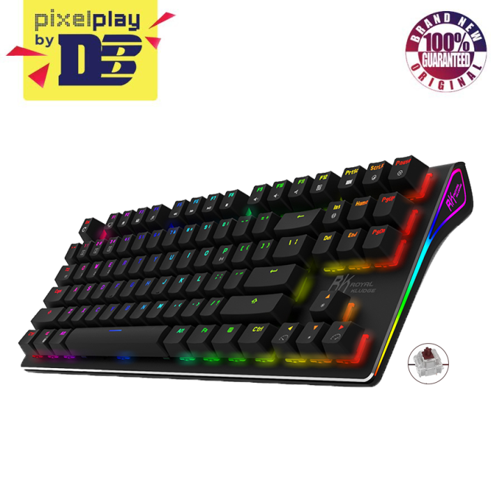 Royal Kludge G87 Dual-Mode RGB 87 Keys Mechanical Keyboard Black (Brown ...