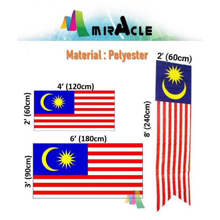 Bendera Malaysia Flag Malaysia Jalur Gemilang 2x4 3x6 Spring Table Flag ...