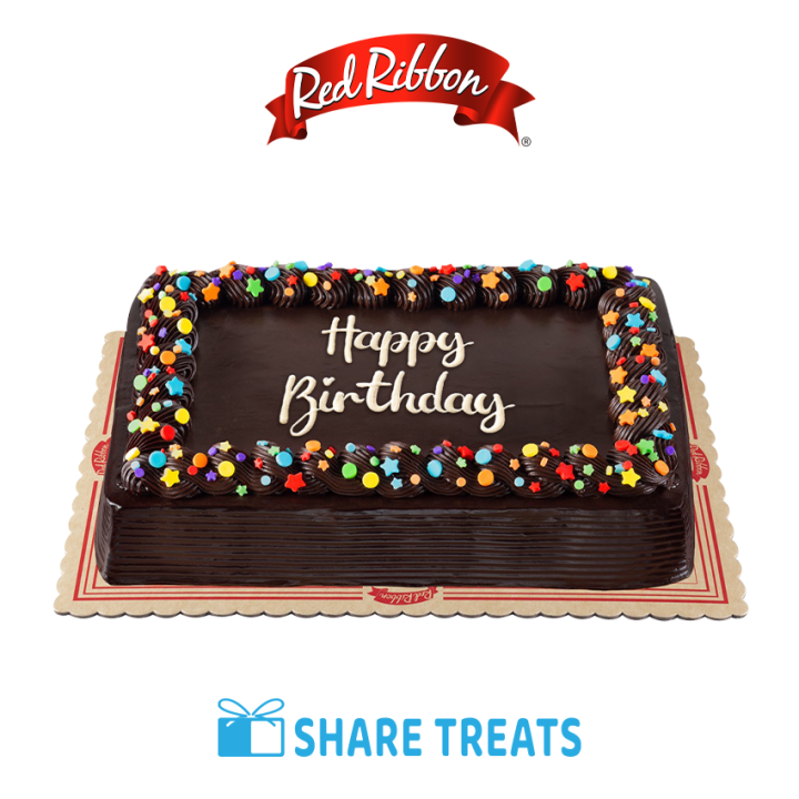 Red Ribbon Chocolate Dedication Cake Reg 8x12 (SMS eVoucher) | Lazada PH