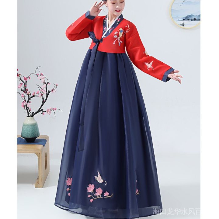 ️新款 现货 Women Korean Traditional Embroidery Palace Hanbok Costume Ladies ...