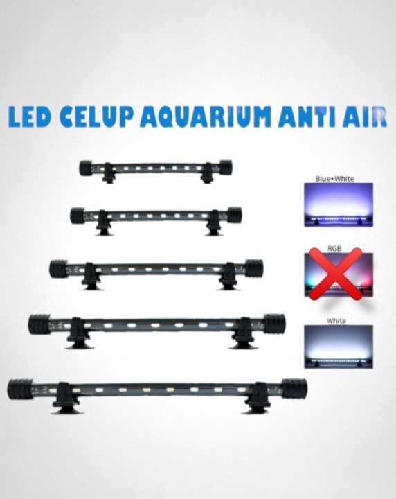 LAMPU CELUP LED AQUARIUM AQUASCAPE 20/30/40/50/60/80cm LAMPU LED ...