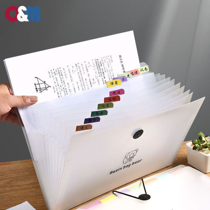 SG A4 File Folder 8/12 Slot, Exam Test Paper Organizer Bag Transparent ...