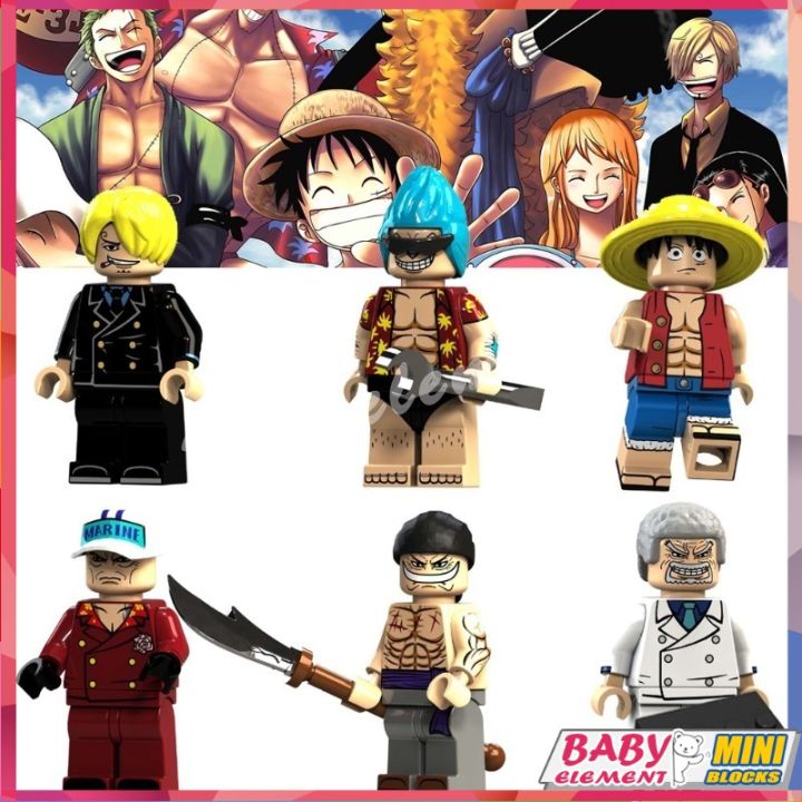 ONE PIECE Minifigures Luffy Sanji Franky Sakazuki Anime Pirate Edward ...