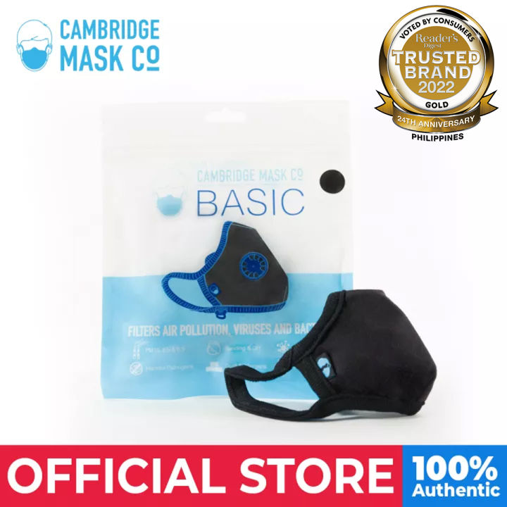 Cambridge Mask Co. Basic Black N95 Washable Reusable With Air Valve ...