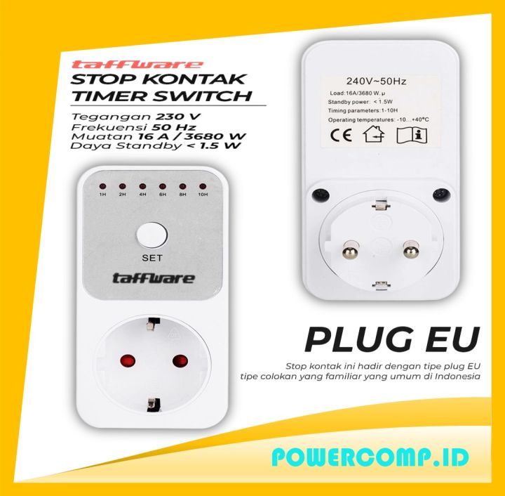 Taffware W03 - Stop Kontak On Off Otomatis! Timer Listrik On Off ...