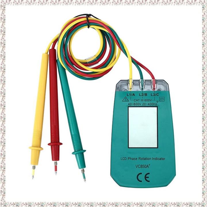 (PHOM) 3 Phase Tester Digital Phase Indicator Detector LED Phase ...
