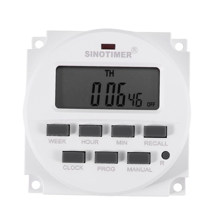 Sinotimer Tm618h 2 220v Ac Digital Time Switch Output Voltage 220v 7 Day Weekly Programmable