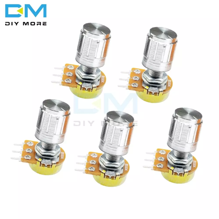 【5PCS】Original Diymore 3Pin 3P WH148 Potentiometerโรตารี่พร้อมอะลูมินัมอัลลอยหมวก1K 5K 10K 20K ...