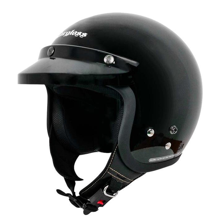 Cargloss CFM Retro Helm Half Face - Deep Black | Lazada Indonesia