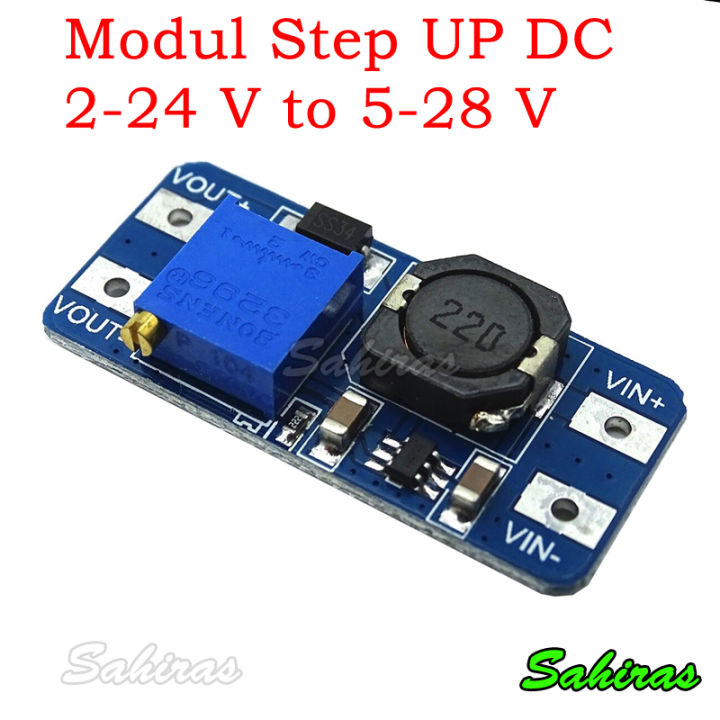 2pcs Modul MT3608 Step UP DC 2v-24v to 5v-28v Adjusteble DC 2A | Lazada ...
