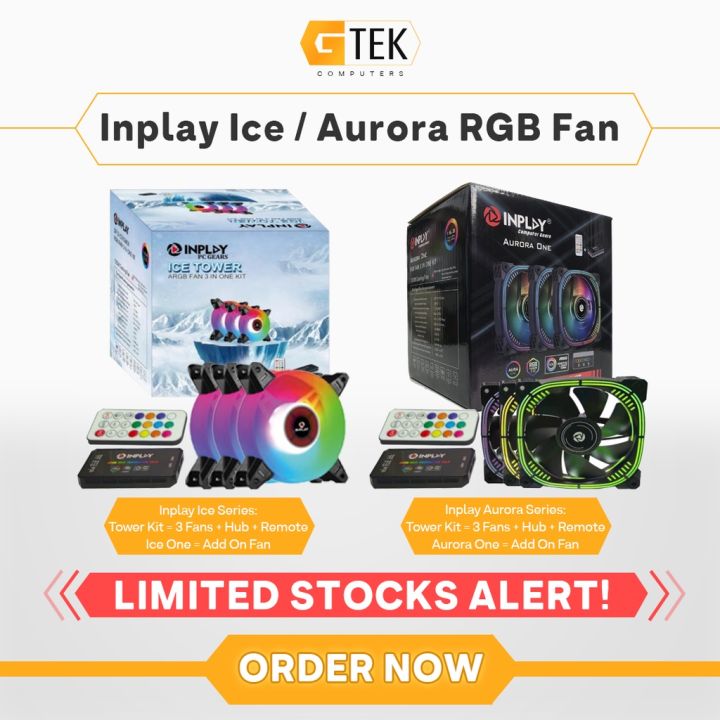 Inplay Aurora Ice Tower 120mm RGB 3-in-1 Fan Kit V2 Aurora Ice One Add ...