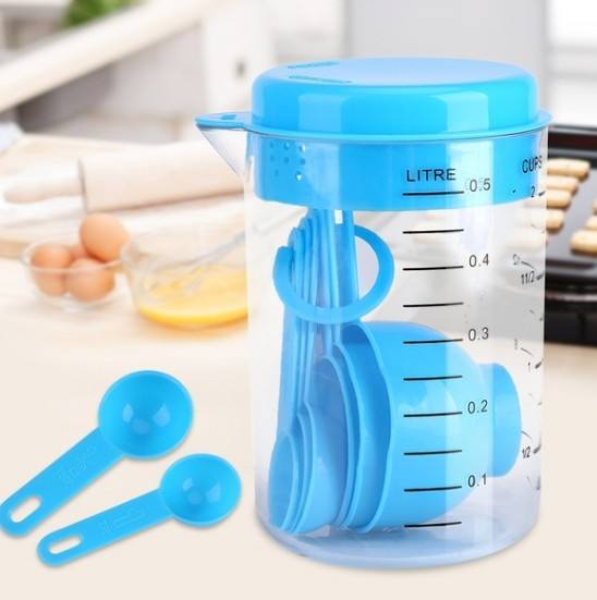 7 Pcs/Set PP Plastic Measuring Spoons And Cups Baking Tools Set ...