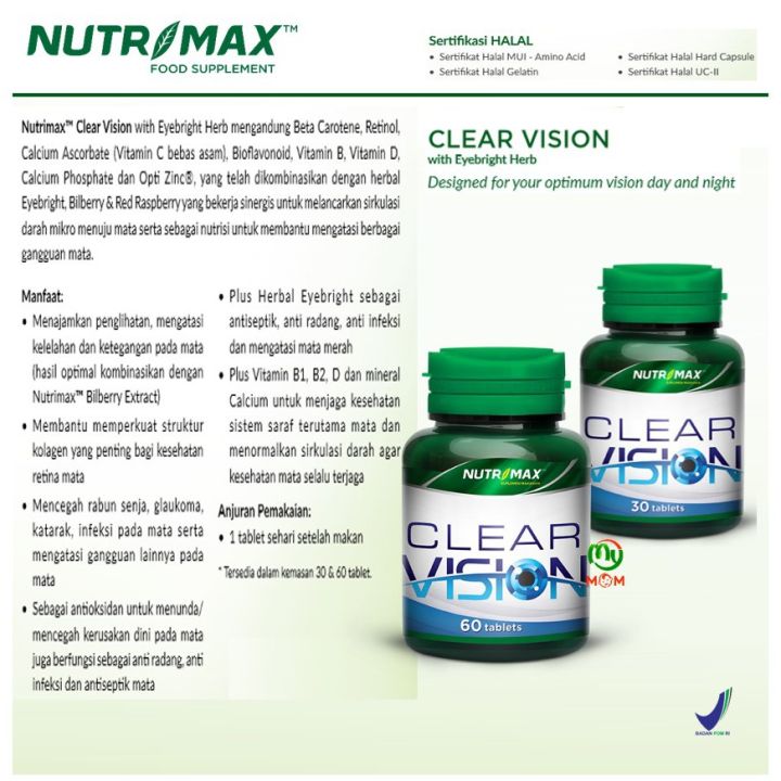 NUTRIMAX CLEAR VISION 30'S ORIGINAL | Lazada Indonesia