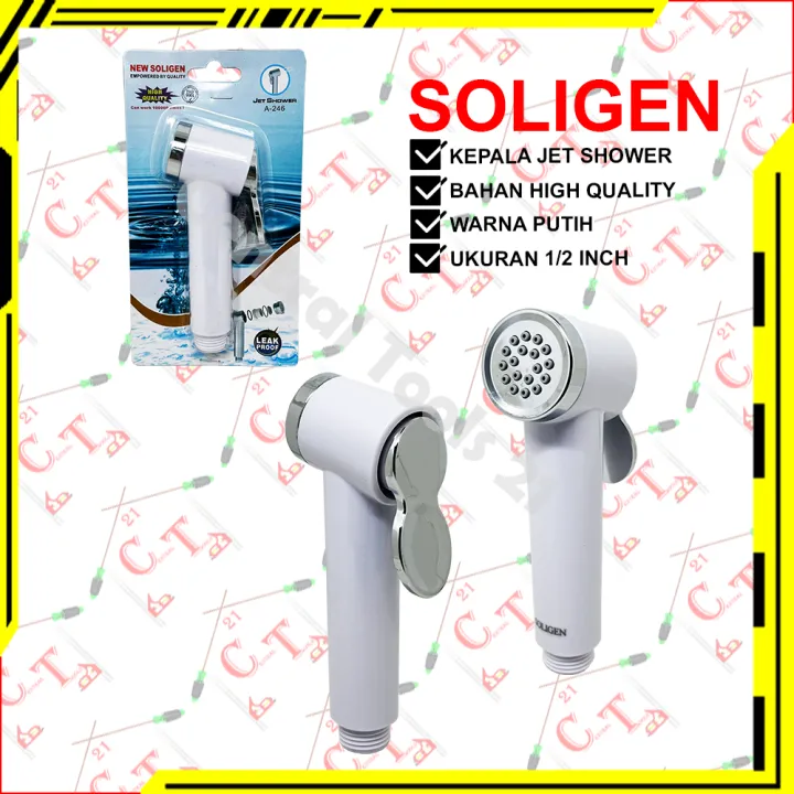 Kepala Jet Shower Soligen Putih Bidet A246 / Semprotan Closet Kamar Mandi | Lazada Indonesia