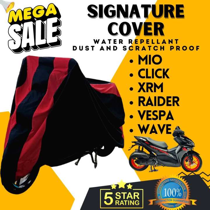 SIGNATURE MOTORCYCLE COVER MIO CLICK HONDA BEAT VESPA SCOOPY RAIDER ...