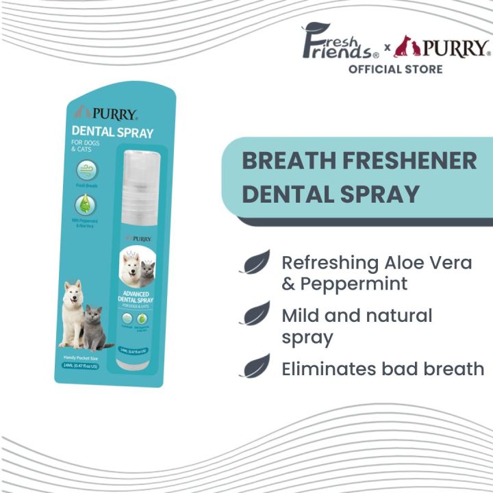 Fresh Friends Purry Breath Freshener Dental Spray for Dogs and Cats ...