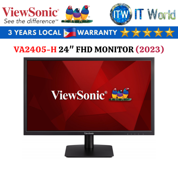 Viewsonic VA2405-H 24" 1920x1080 (FHD), 75Hz, VA, 4ms Monitor with HDMI and VGA Input (2023 ...
