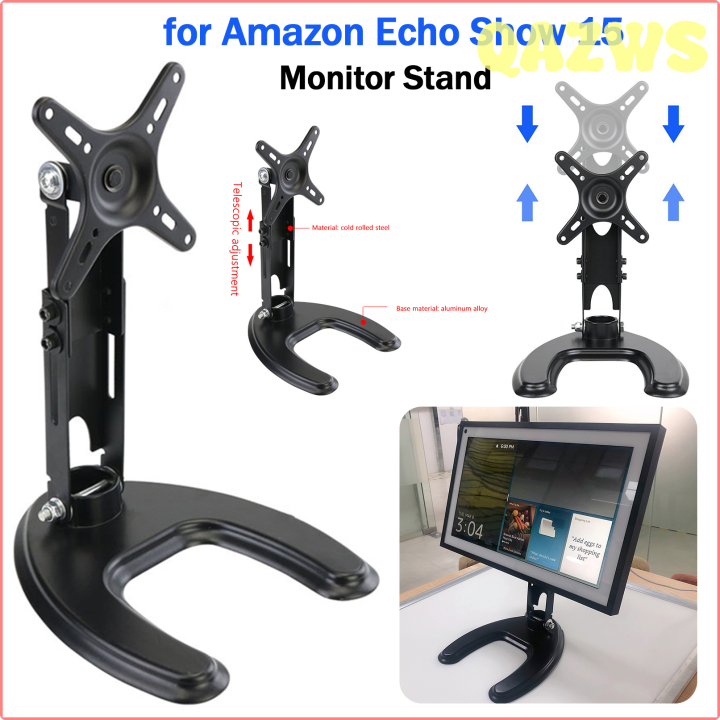 QAZWS จอภาพแบบพกพาขาตั้งอเนกประสงค์ฐานตั้งโชว์พื้นโต๊ะแบบหมุนสำหรับอเม ...