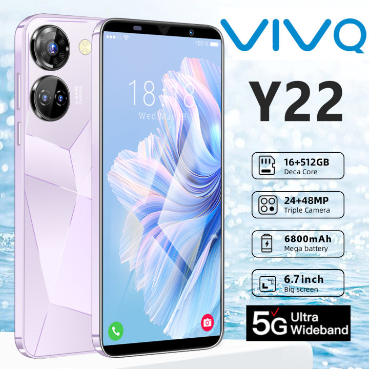 โทรศัพท์มือถือ ViVQ Y22 5G Smartphone Ram16GB+Rom1024GB Android13.0 มือ ...