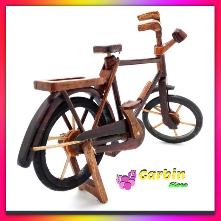 Miniatur Sepeda Kayu 26x17x5 cm / Miniatur Sepeda Kayu Unik | Lazada ...