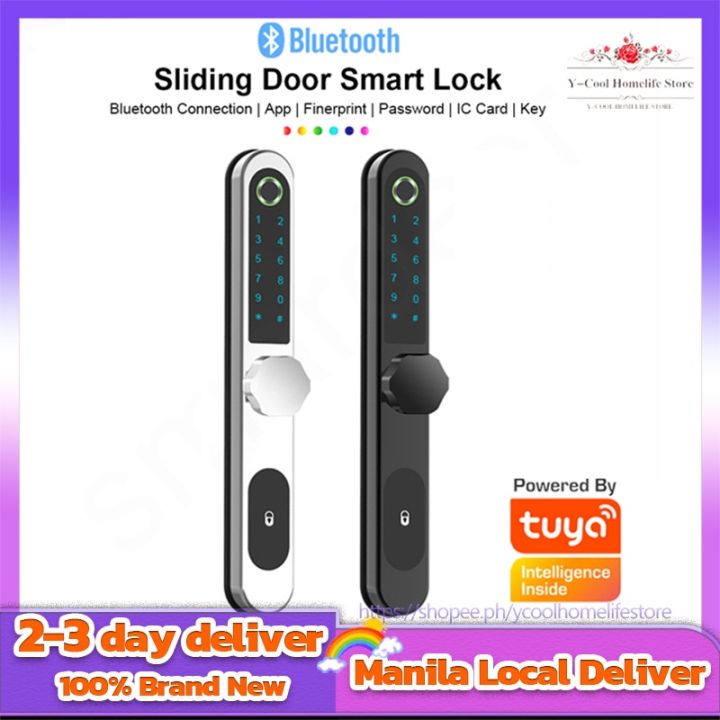 【PH+COD】TUYA Smart Sliding Door Lock Biometric Fingerprint Lock Card ...