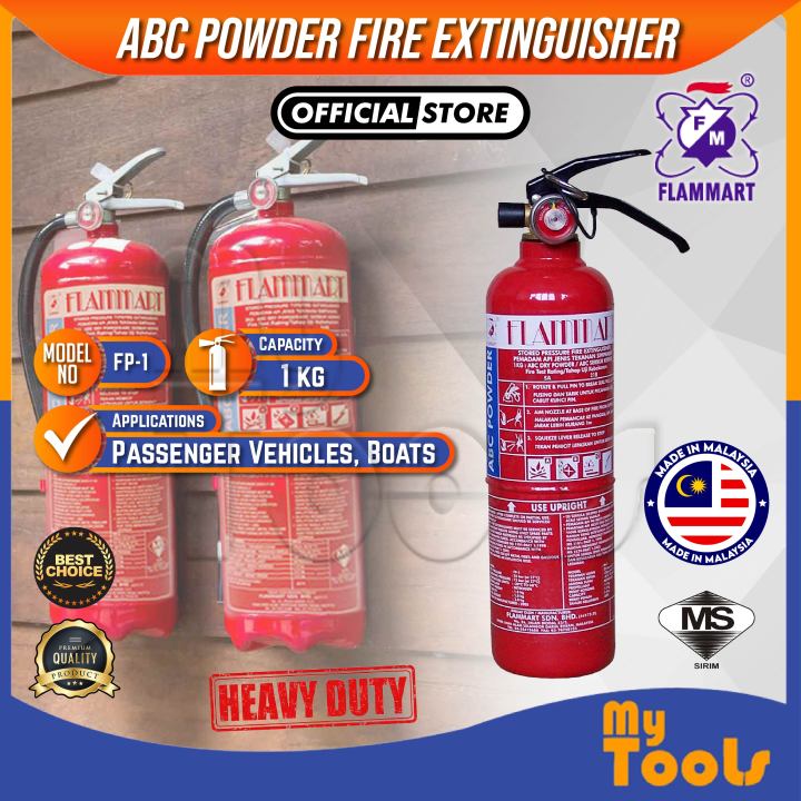 Mytools Flammart 1kg ABC Dry Powder Fire Extinguisher SIRIM Approved ...