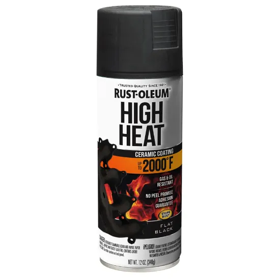 Rust-Oleum High Heat Automotive Spray Paint Gas & Oil Resistant, Flat ...