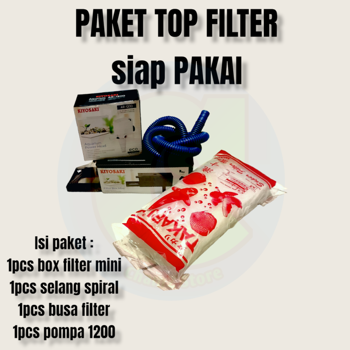 box filter aquarium lengkap / aquarium mini media filter paket lengkap ...
