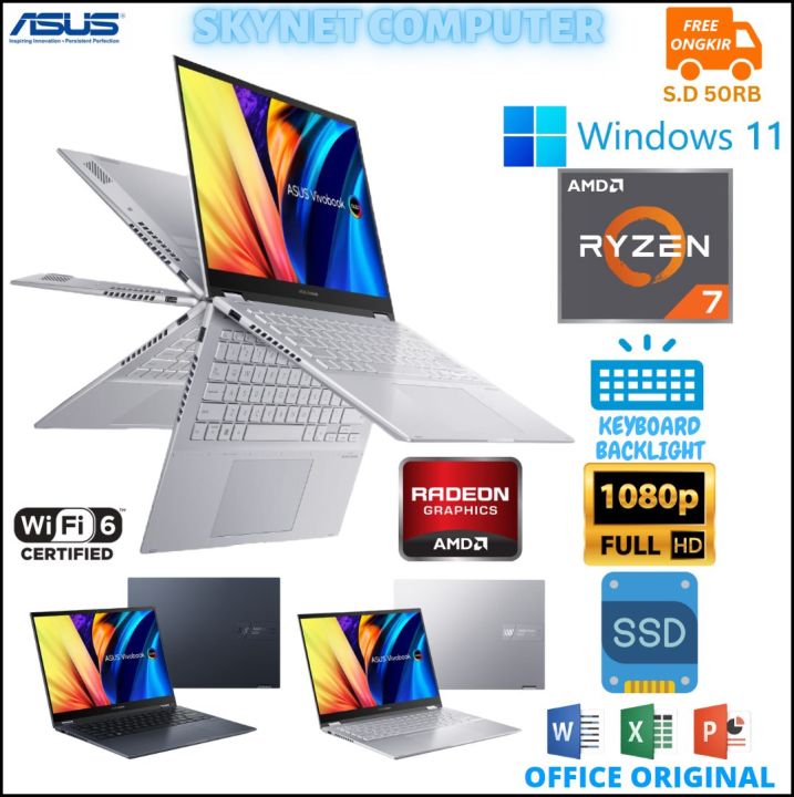 ASUS VIVOBOOK S 14 FLIP TN3402QA AMD RYZEN 7 5800H RAM16GB SSD512GB FHD ...