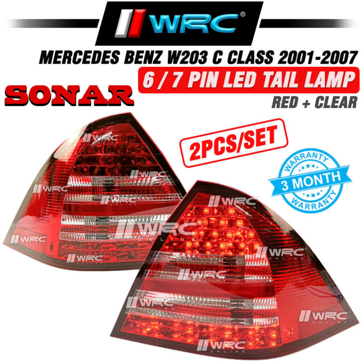 Sonar Mercedes Benz W203 C Class 2001 - 2007 ( 6 / 7 Pin ) Led Tail ...