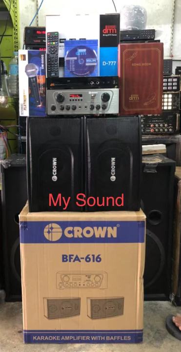 Original Crown BFA-616 speaker and amplifier with USB/BT/FM and Megapro ...