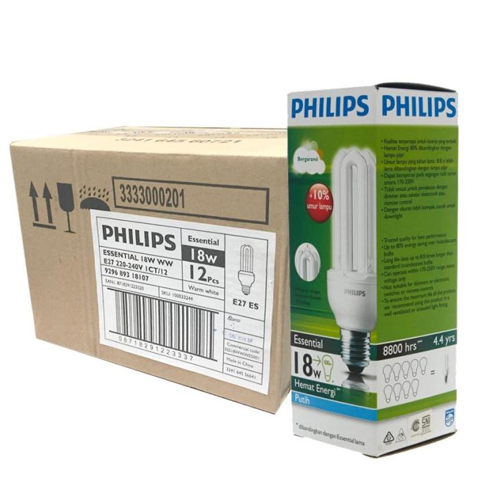Philips Essential 18W CDL E27 220-240v (Cool Daylight) / 12PCS | Lazada