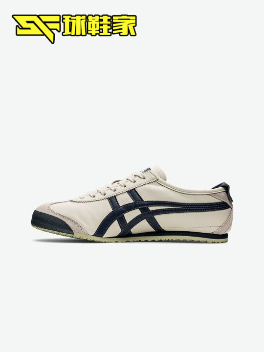 Onitsuka Tiger ghost tiger women's shoes Mexico 66 leather navy blue ...