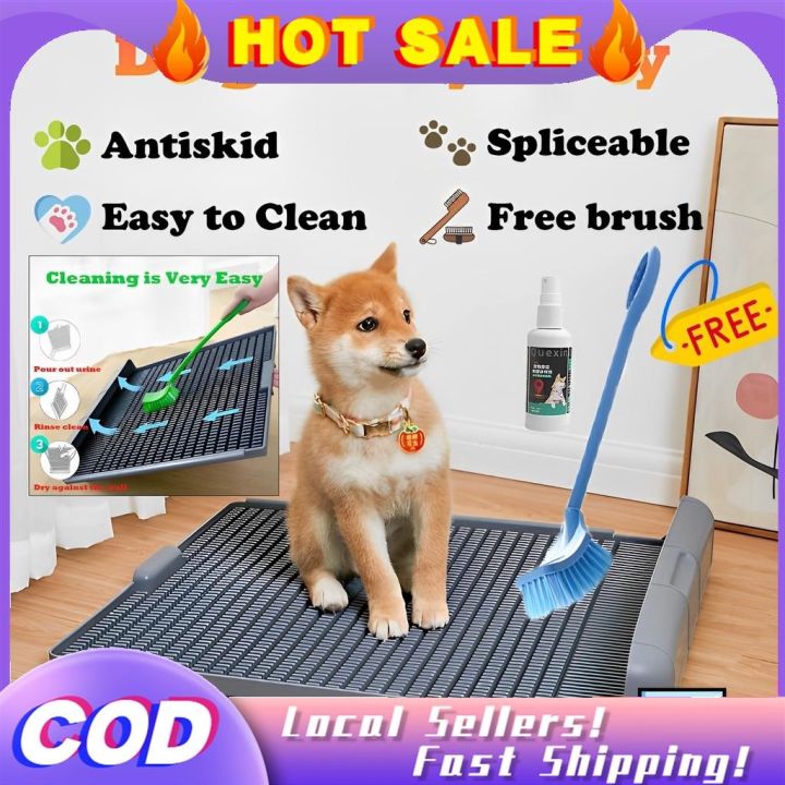 【COD/READY】 Dog Poop Training Potty Pad Toilet Drain Pee Urinal Flatbed ...