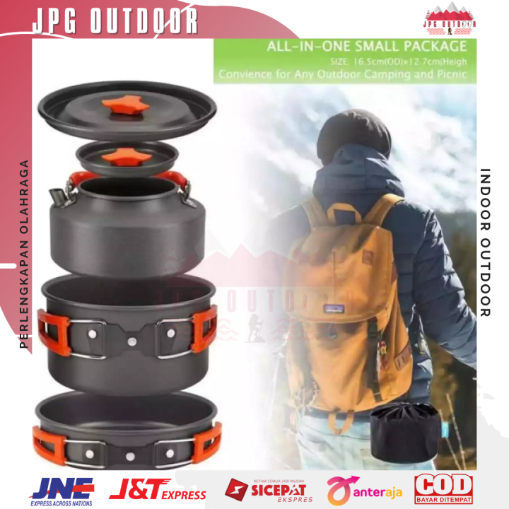 Cooking Set DS 308 Nesting DS 308 Plus Teko Ceret Camping Alat Masak ...