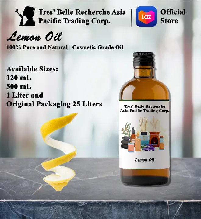 Lemon Oil | 100% Pure & Natural | Cosmetic Grade | 120ml, 500 ml and 1 ...