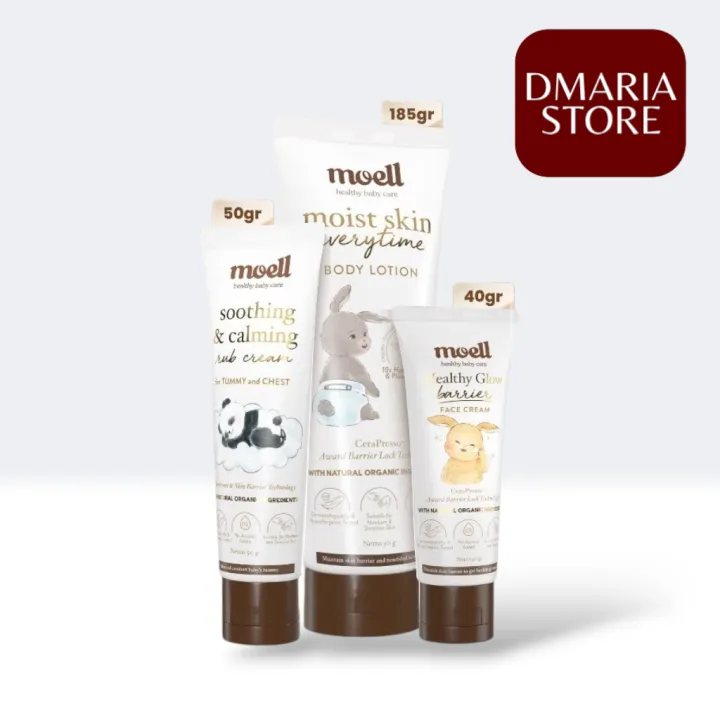Moell Bundling Soothing & Calming Rub Cream 50gr & Face Cream 40gr ...