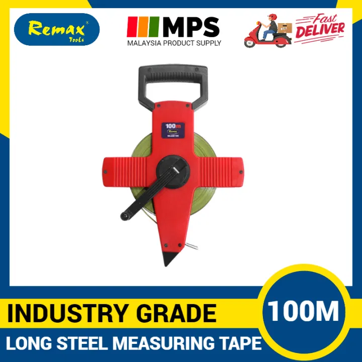 Remax 100 Meter Steel Blade Measuring Tape with Zero Point at Tape End ...