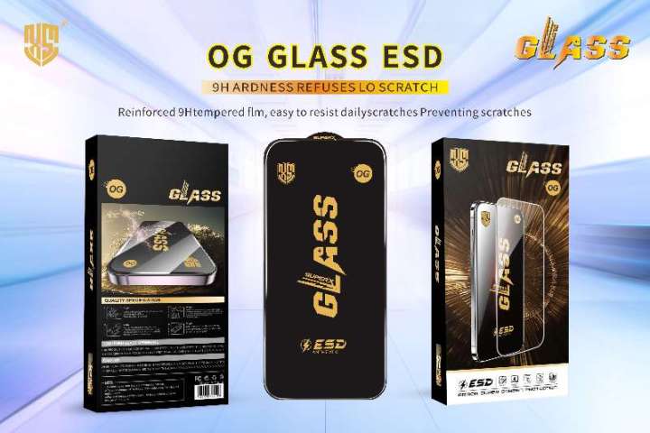 ฟิล์มกระจก เต็มจอ OG GLASS ESD ภาพชัด คุณภาพดี ติดเองได้ 1กล่อง 10แผ่น ...