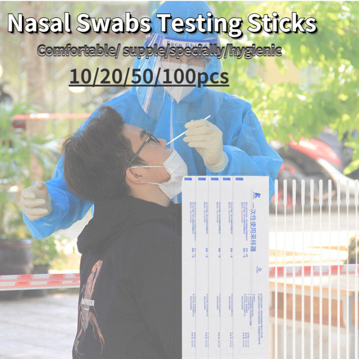 JMYmall 10/20/50/100pcs Specimen Collection Swabs Safe Flocking Swabs ...