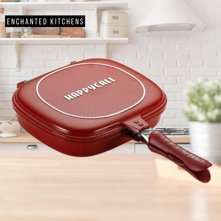 DOUBLE PAN HAPPY CALL FLIP PAN DOUBLE SIDED PAN | Lazada PH