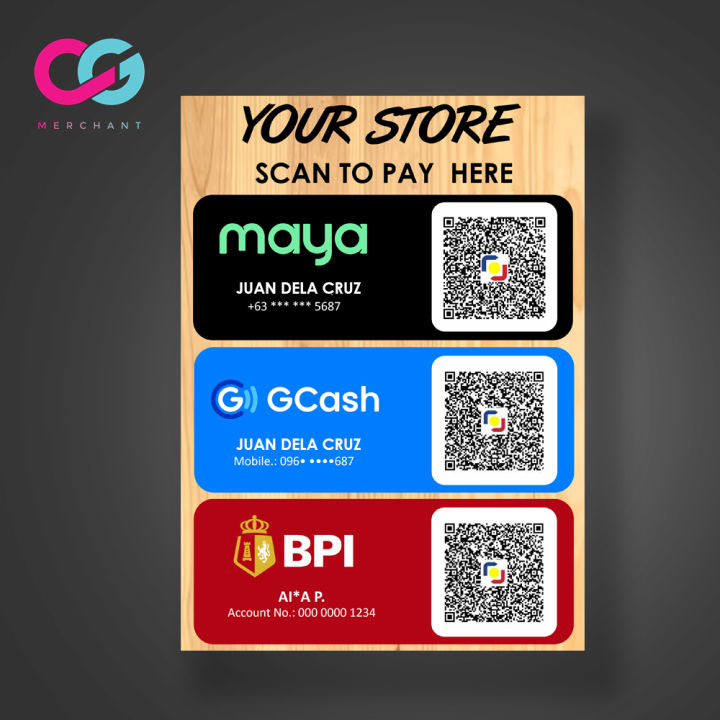 Customize and personalized QR standee / 6in1/3in1/4in1 standee/for ...