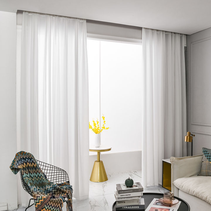 INS Pastoral French Lace Sheer Curtains for Living Room Bedroom dream ...