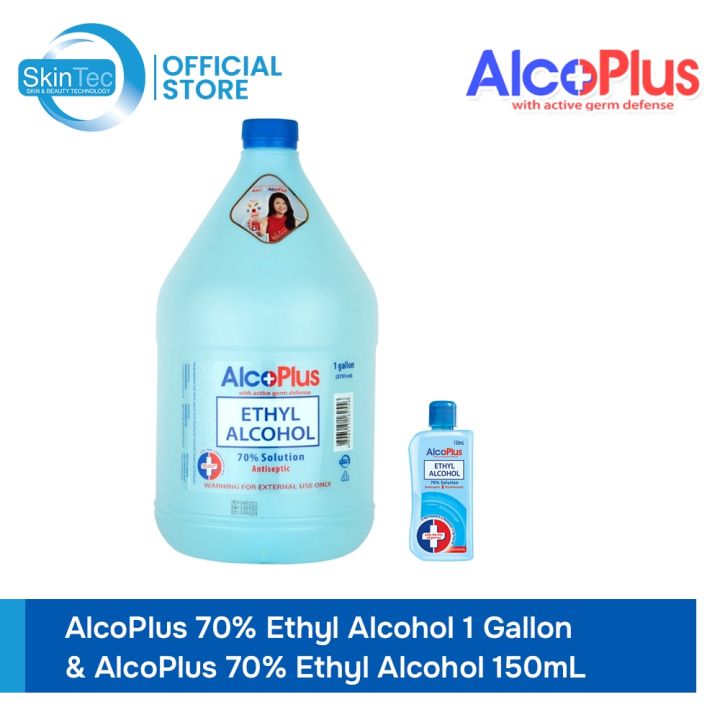 AlcoPlus Blue 70% Ethyl Alcohol (1 Gallon) & 1 pc 150 ml Ethyl Alcohol ... AlcoPlus Blue 70% Ethyl Alcohol (1 Gallon) & 1 pc 150 ml Ethyl Alcohol ...