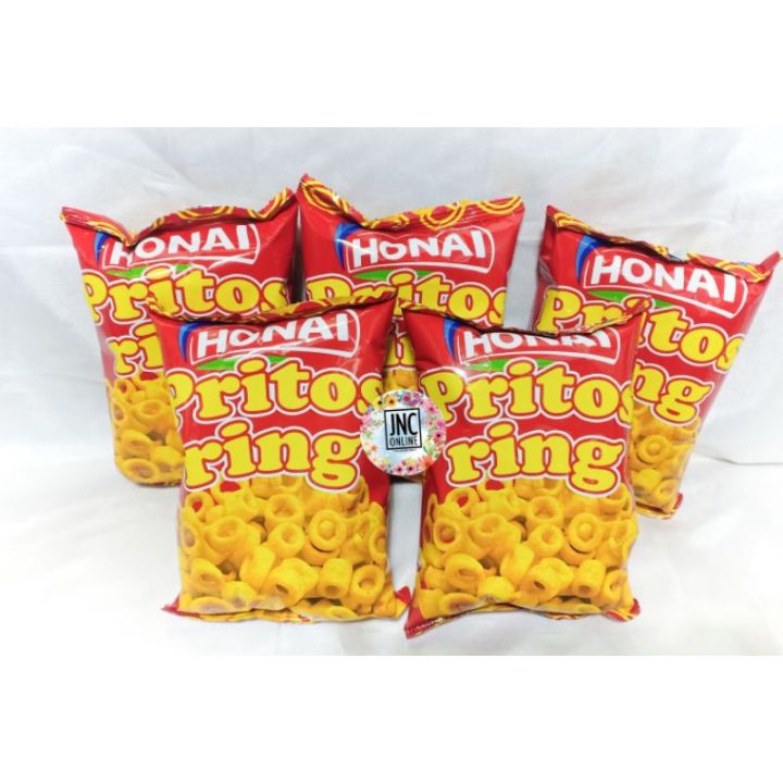 5 Packs | PRITOS RING BBQ Flavor Golden Crisp Snack Pinoy OG Chichirya ...